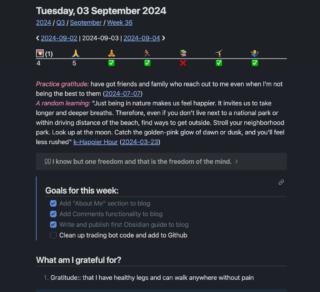 Obsidian Guide: Daily, Weekly, Monthly and Yearly notes · Vault of Josh